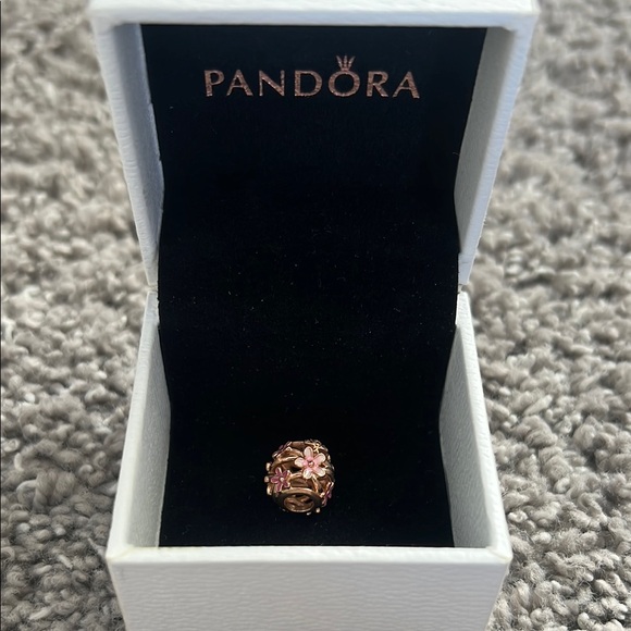 Pandora | Jewelry | Pandora Rose Gold Floral Charm | Poshmark